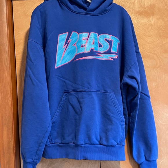 Mr. Beast | Shirts | Mr Beast Blue Beast Graphic Hoodie | Poshmark